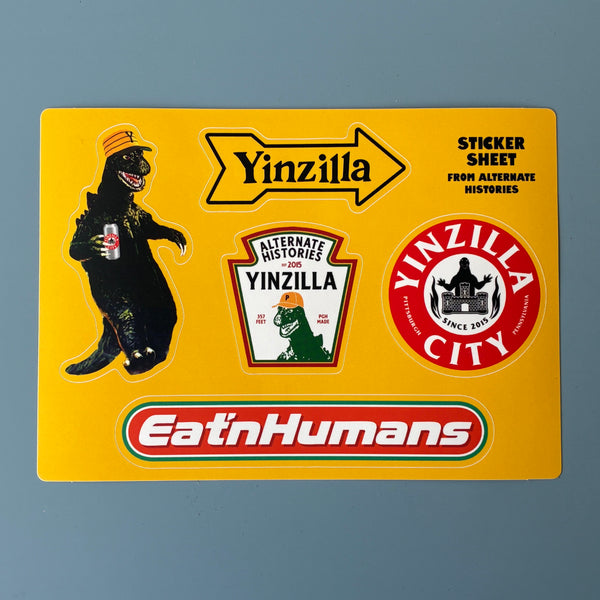 Yinzilla Sticker Sheet - Alternate Histories