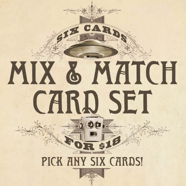 Mix & Match Greeting Cards Set of 6 - Alternate Histories