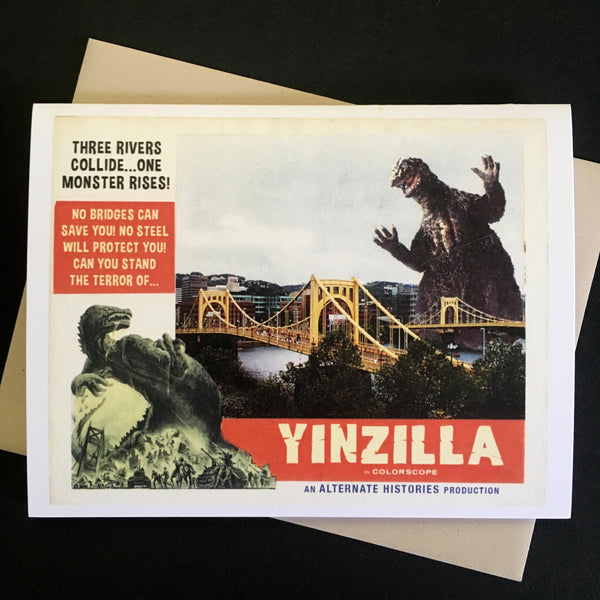 Yinzilla Greeting Card - Alternate Histories
