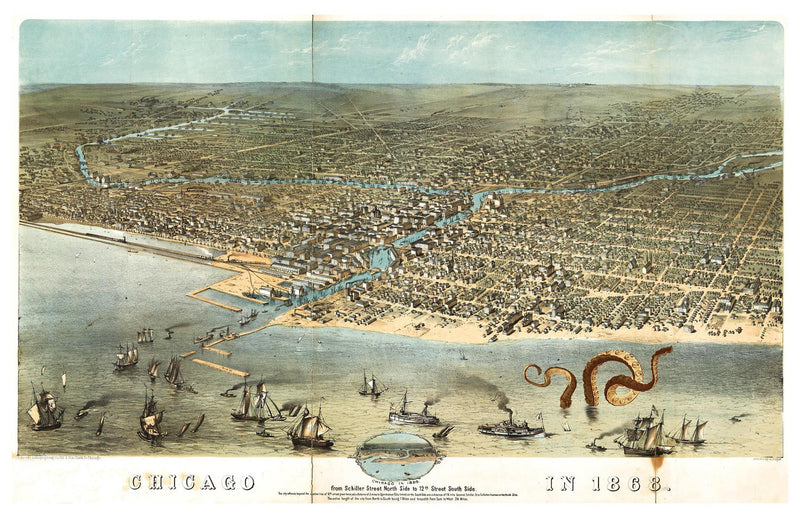 Map of Chicago, 1868 - Alternate Histories